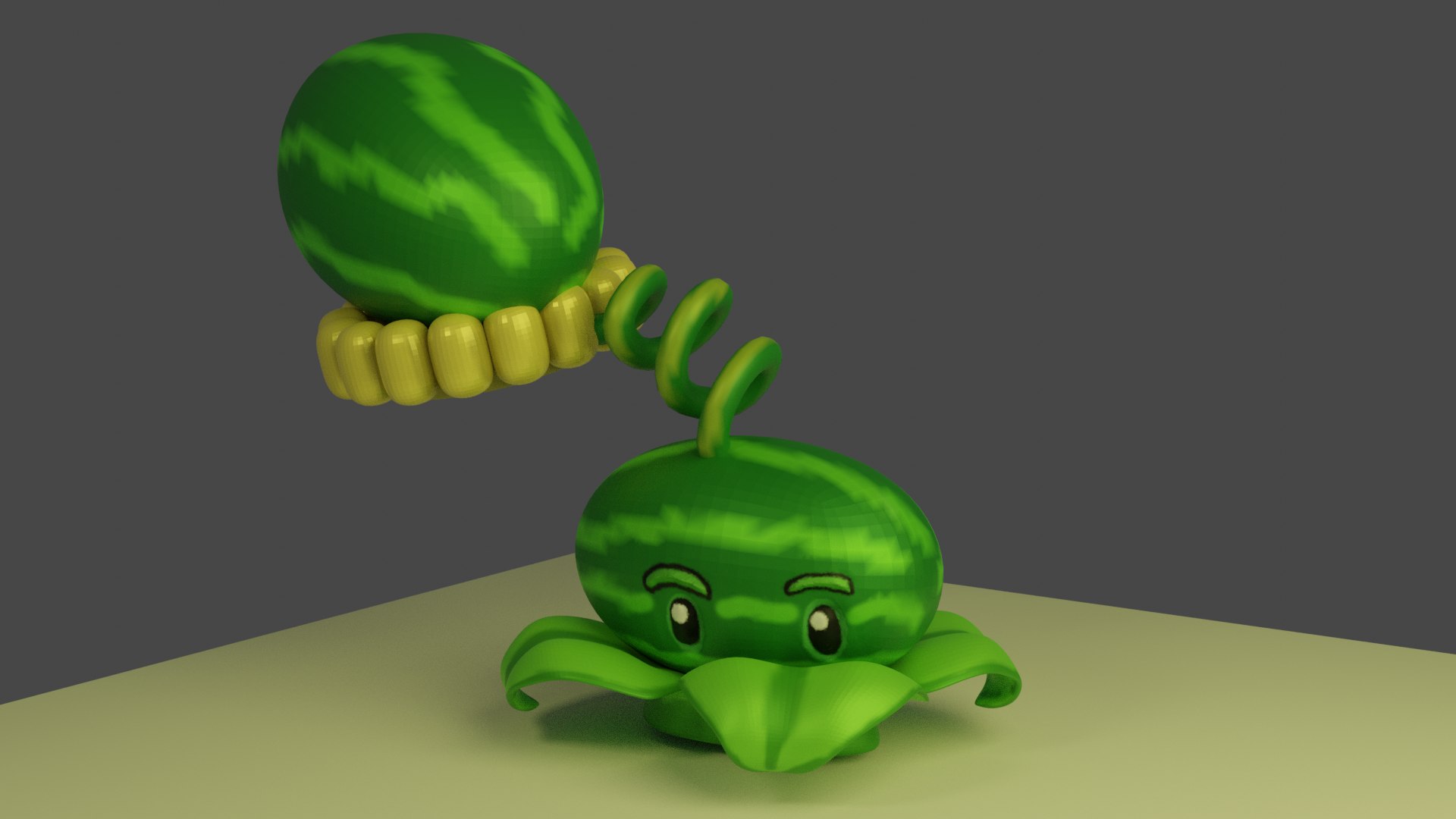 modèle 3D de pastèque Plantes contre Zombies - TurboSquid 1773354
