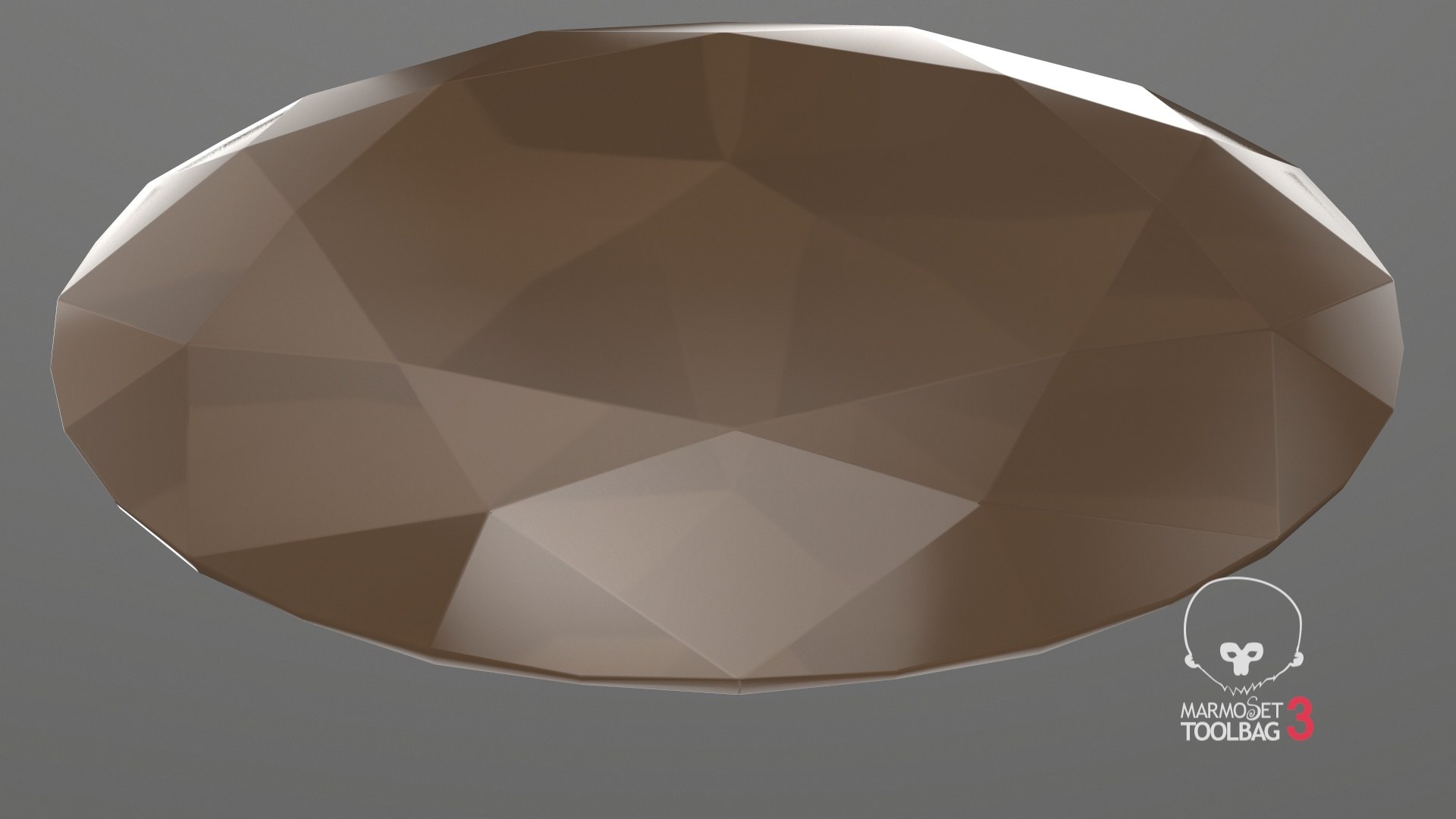 3D Oval Cut Smokey Topaz model - TurboSquid 1863289