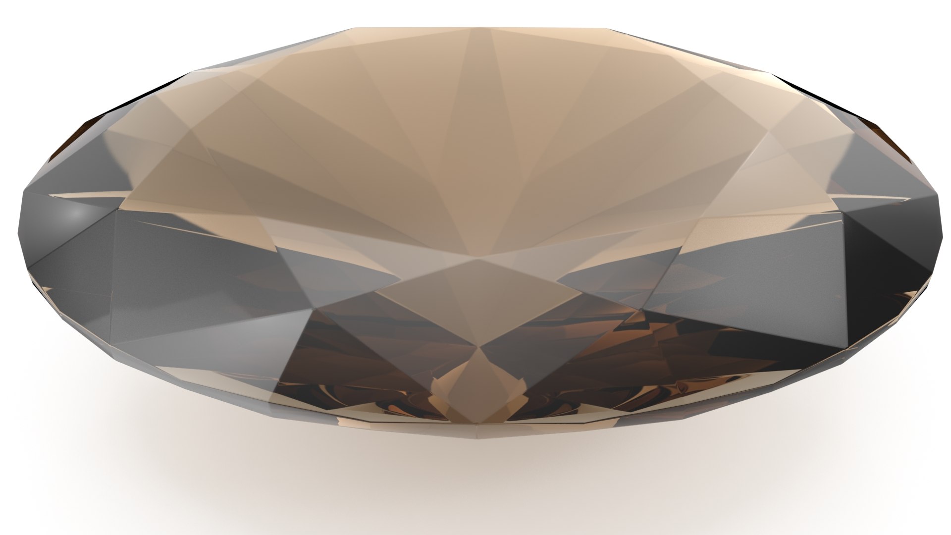3D Oval Cut Smokey Topaz model - TurboSquid 1863289