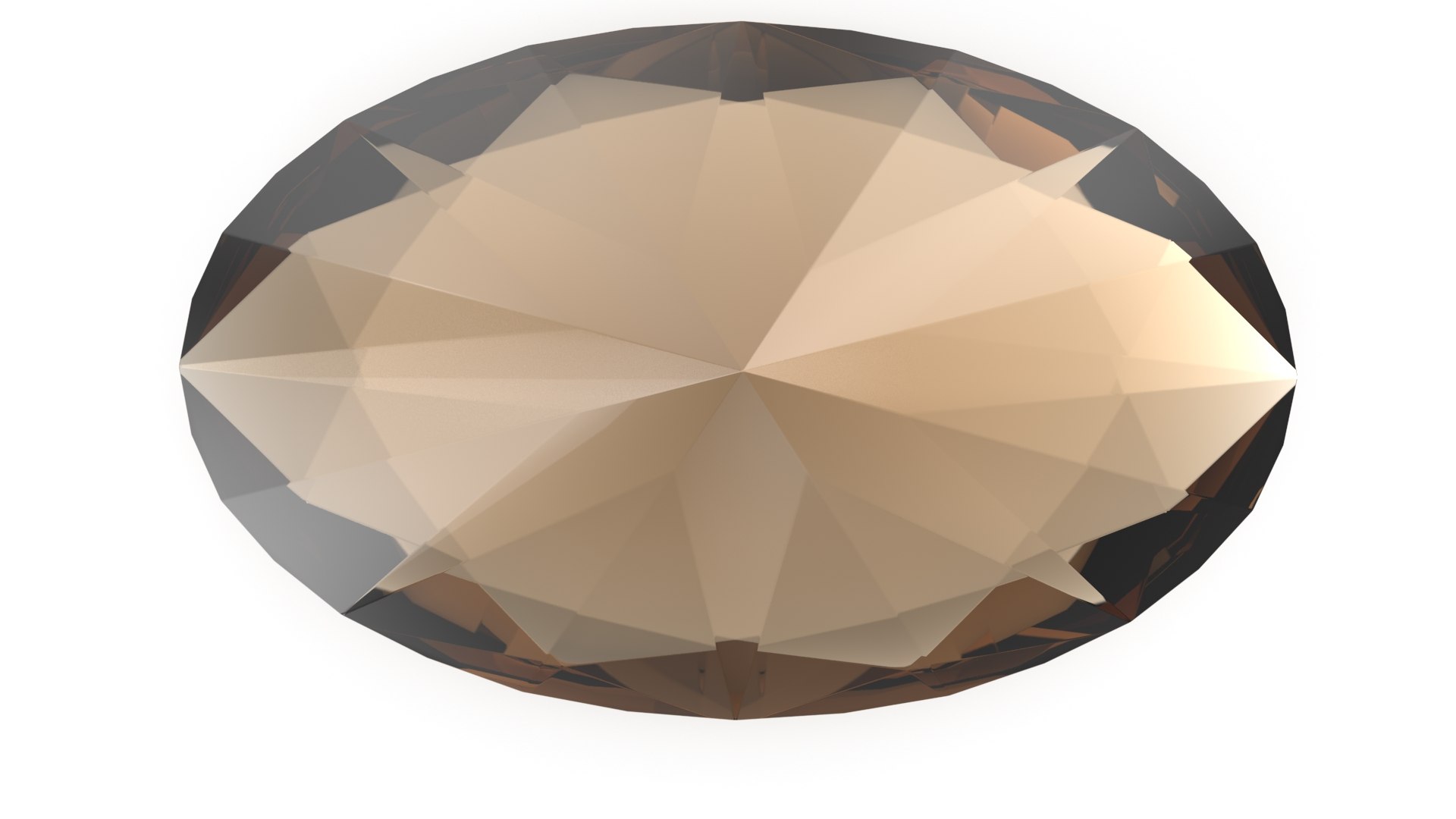3D Oval Cut Smokey Topaz model - TurboSquid 1863289