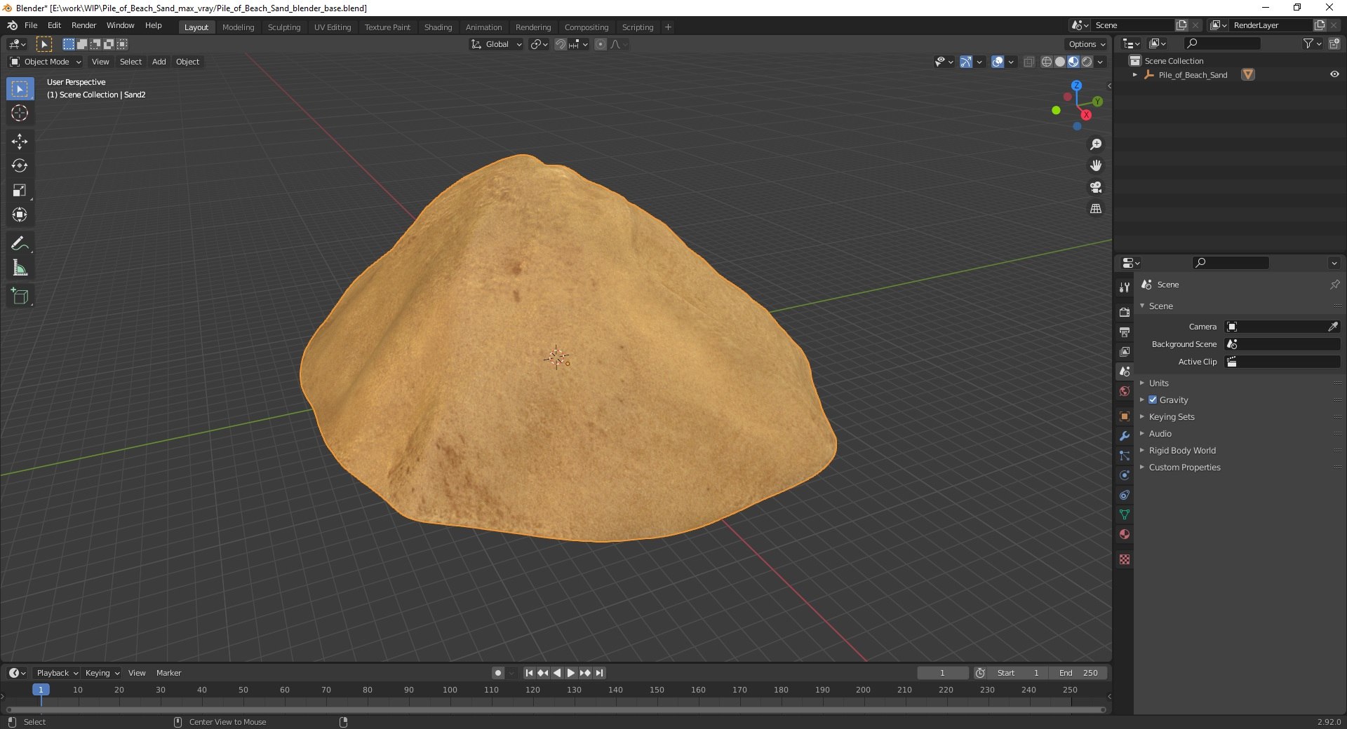 Pile Of Beach Sand 3D - TurboSquid 2138037