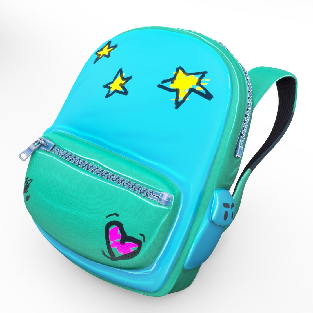 Backpack School Cartoon Rigged 3D Model - TurboSquid 1641047