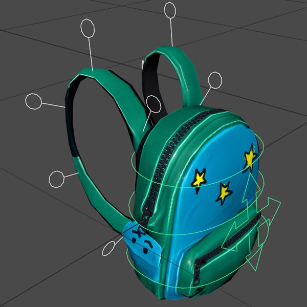 Backpack school cartoon rigged 3D model - TurboSquid 1641047