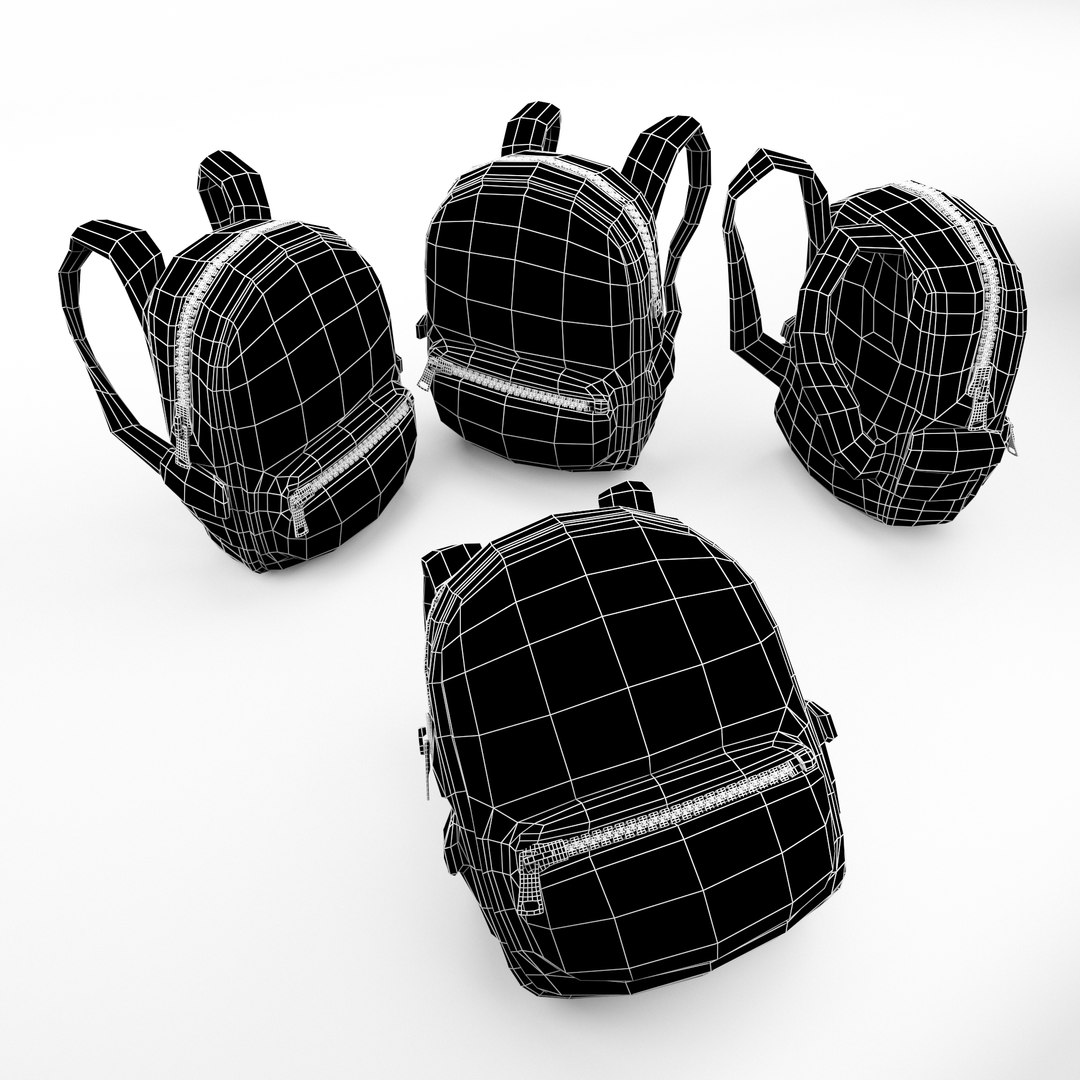 Backpack School Cartoon Rigged 3D Model - TurboSquid 1641047