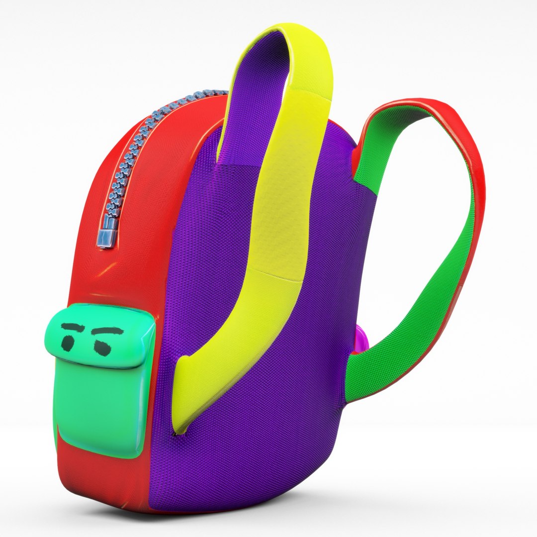 Backpack School Cartoon Rigged 3D Model - TurboSquid 1641047