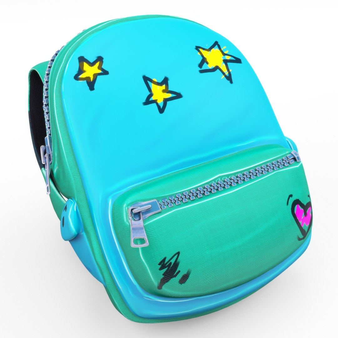 Backpack School Cartoon Rigged 3D Model - TurboSquid 1641047