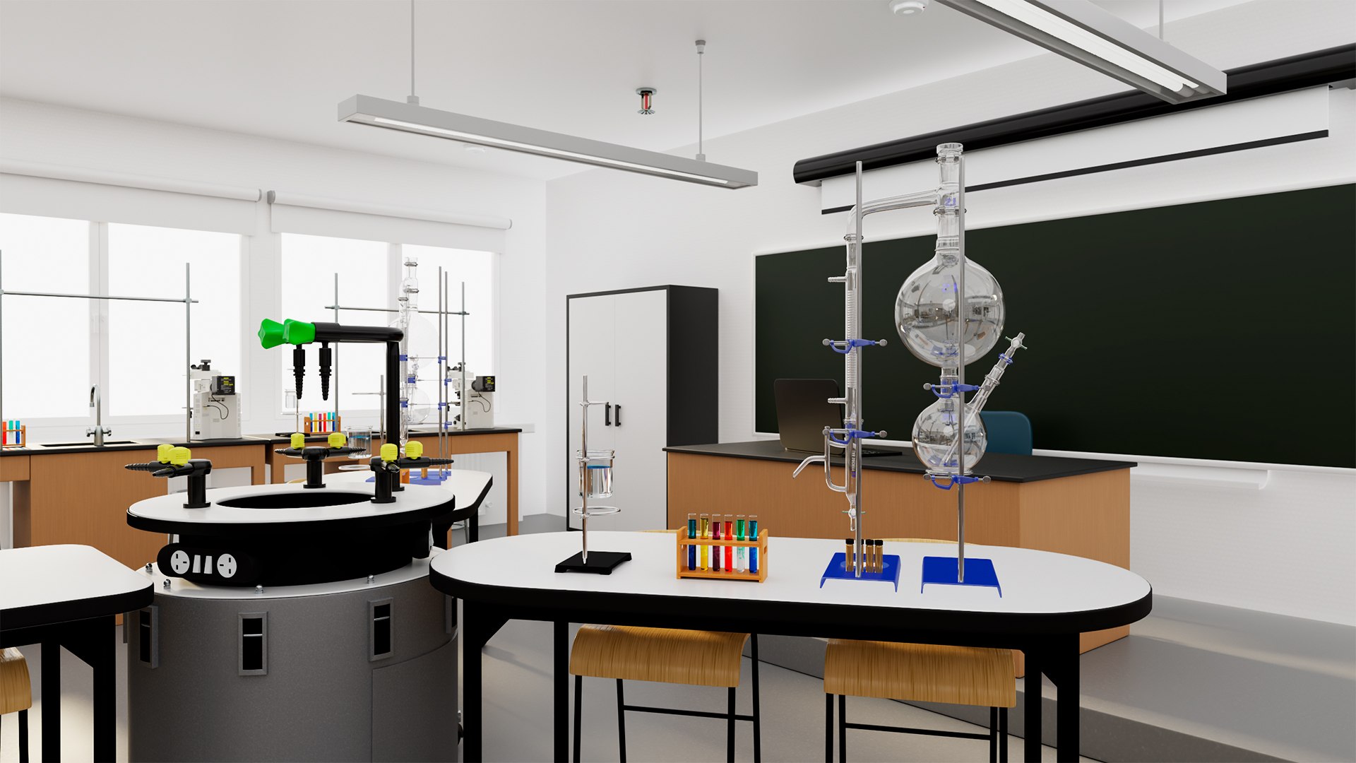 3D School Laboratory Interior With Modern Equipment - TurboSquid 2285146