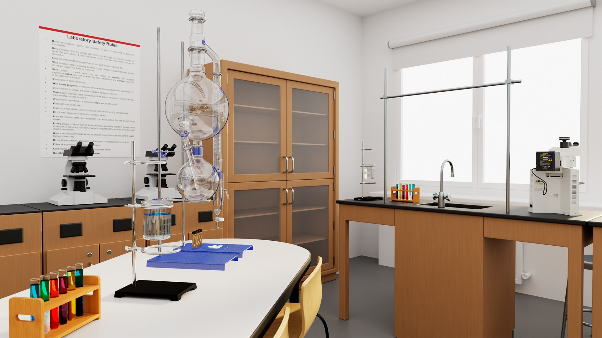 3D School Laboratory Interior With Modern Equipment - TurboSquid 2285146
