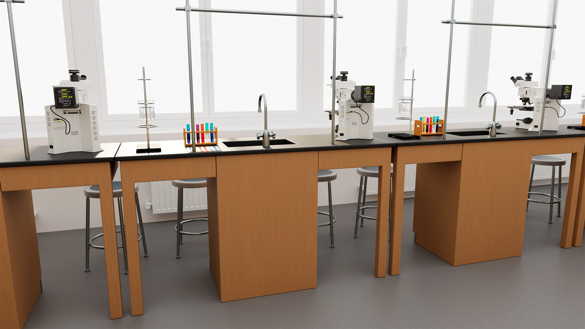 3D School Laboratory Interior With Modern Equipment - TurboSquid 2285146