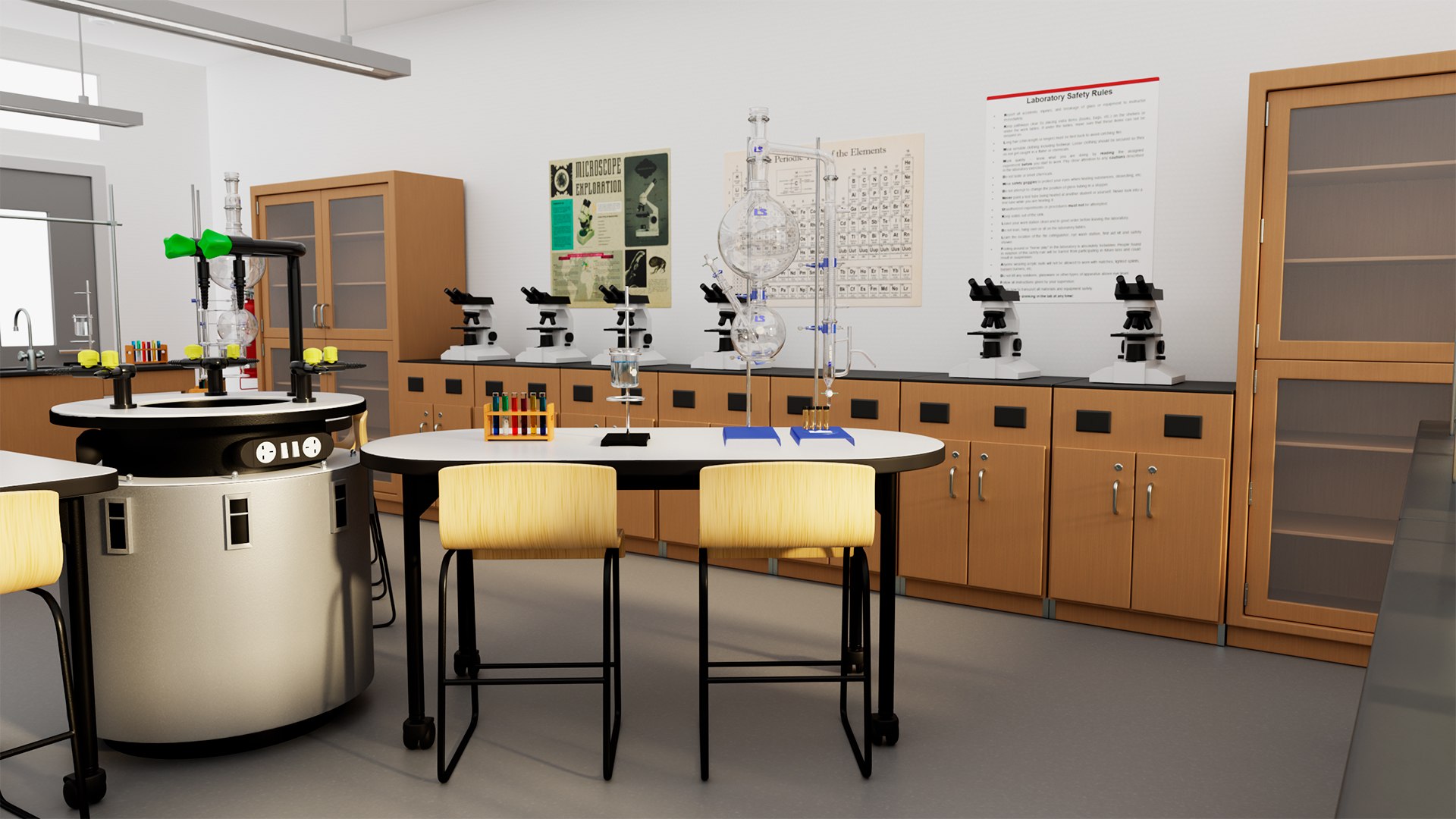 3D School Laboratory Interior With Modern Equipment - TurboSquid 2285146