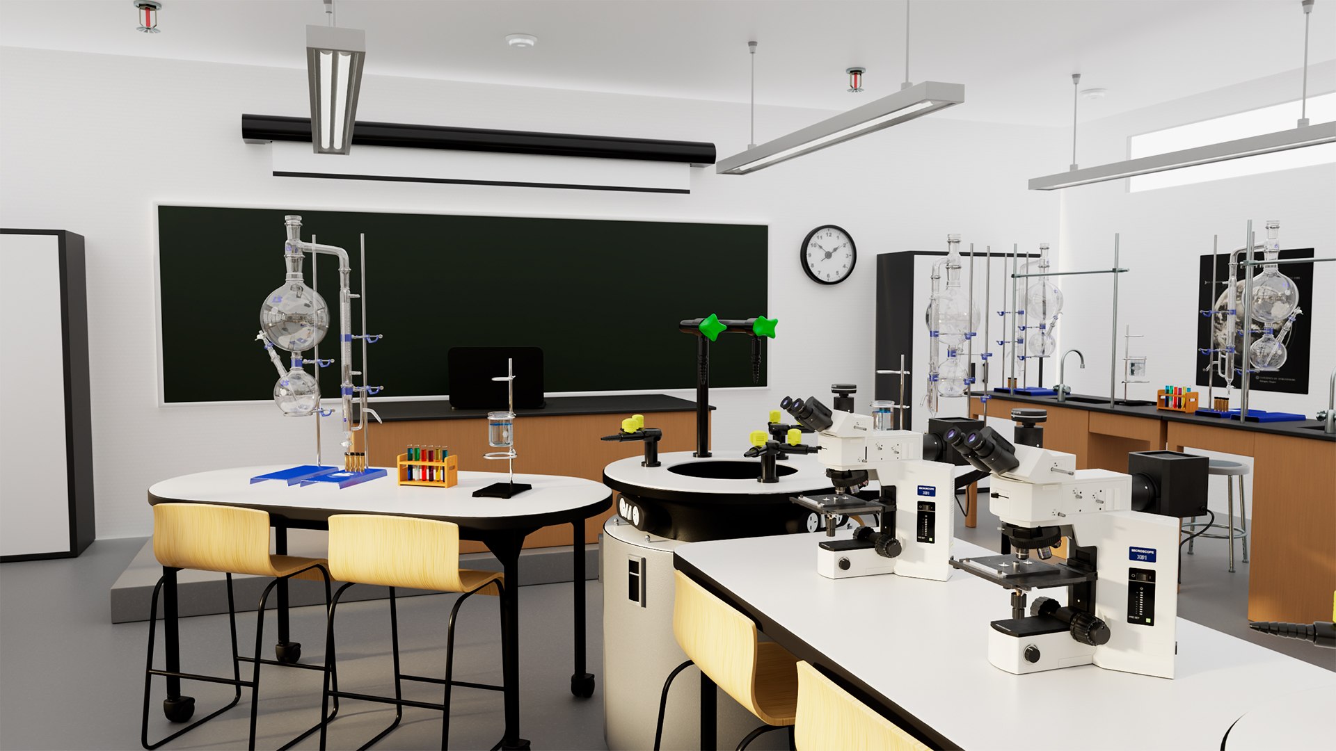 3D School Laboratory Interior With Modern Equipment - TurboSquid 2285146