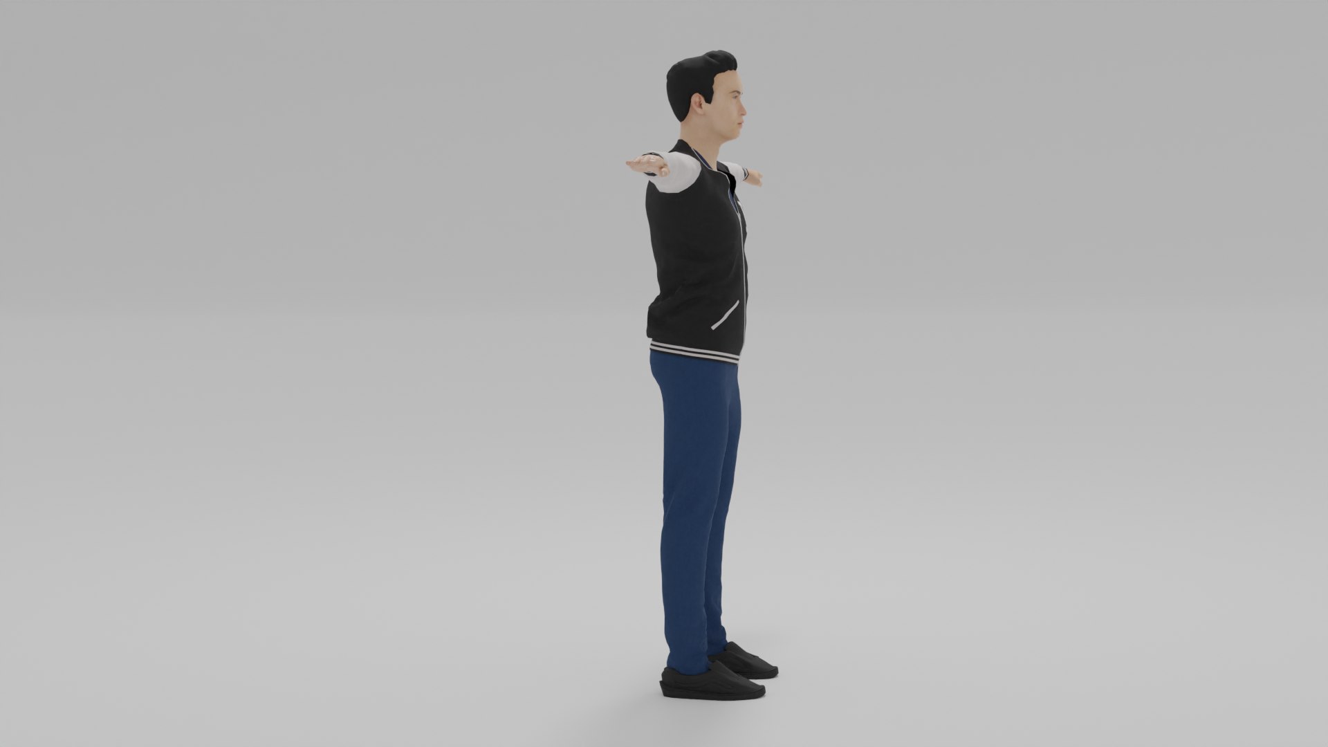 Varsity Man T-Pose 3D Model - TurboSquid 2069543