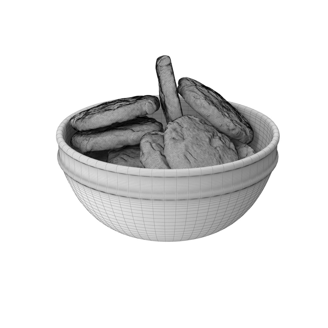 3D Model Cookies In Bowl - TurboSquid 2396508