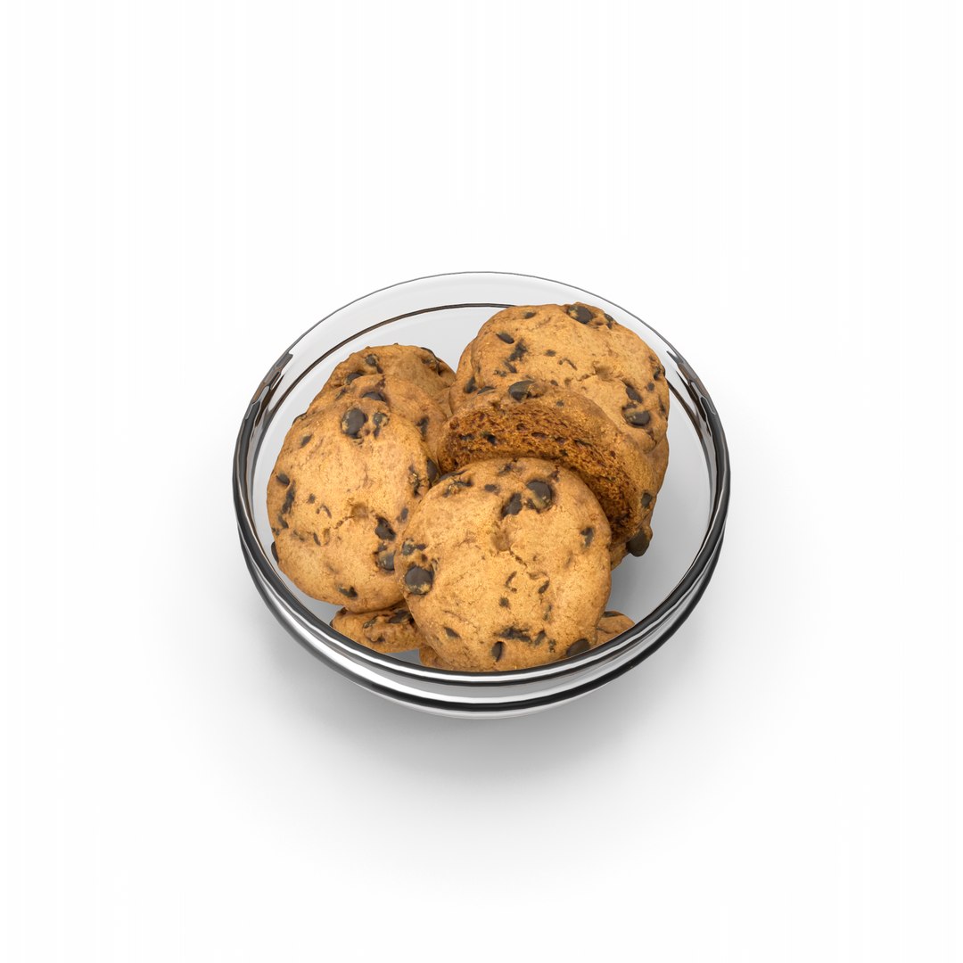 3D Model Cookies In Bowl - TurboSquid 2396508
