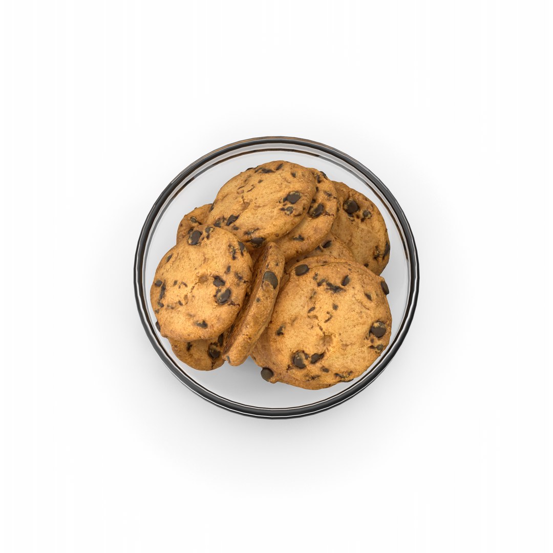 3D Model Cookies In Bowl - TurboSquid 2396508