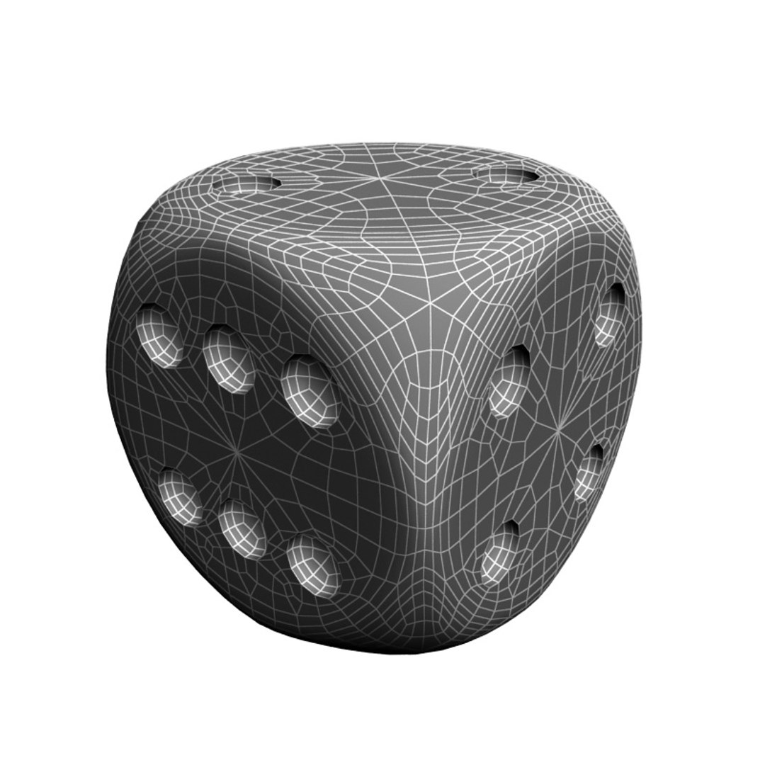 Dice Modelled Check 3d C4d