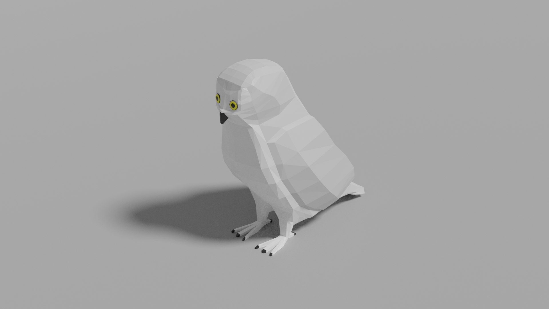 3D Model Cartoon Snowy Owl - TurboSquid 1759518