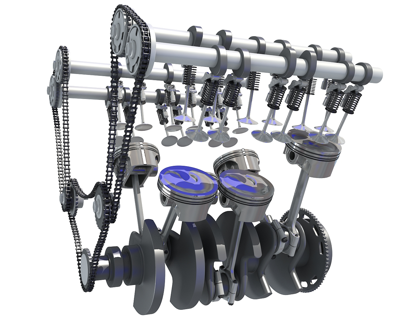 3D Sectioned V6 Engine Animation - TurboSquid 1345306