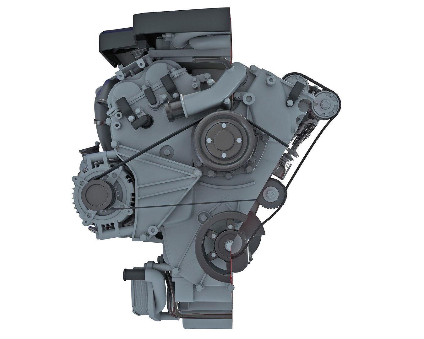 3D Sectioned V6 Engine Animation - TurboSquid 1345306