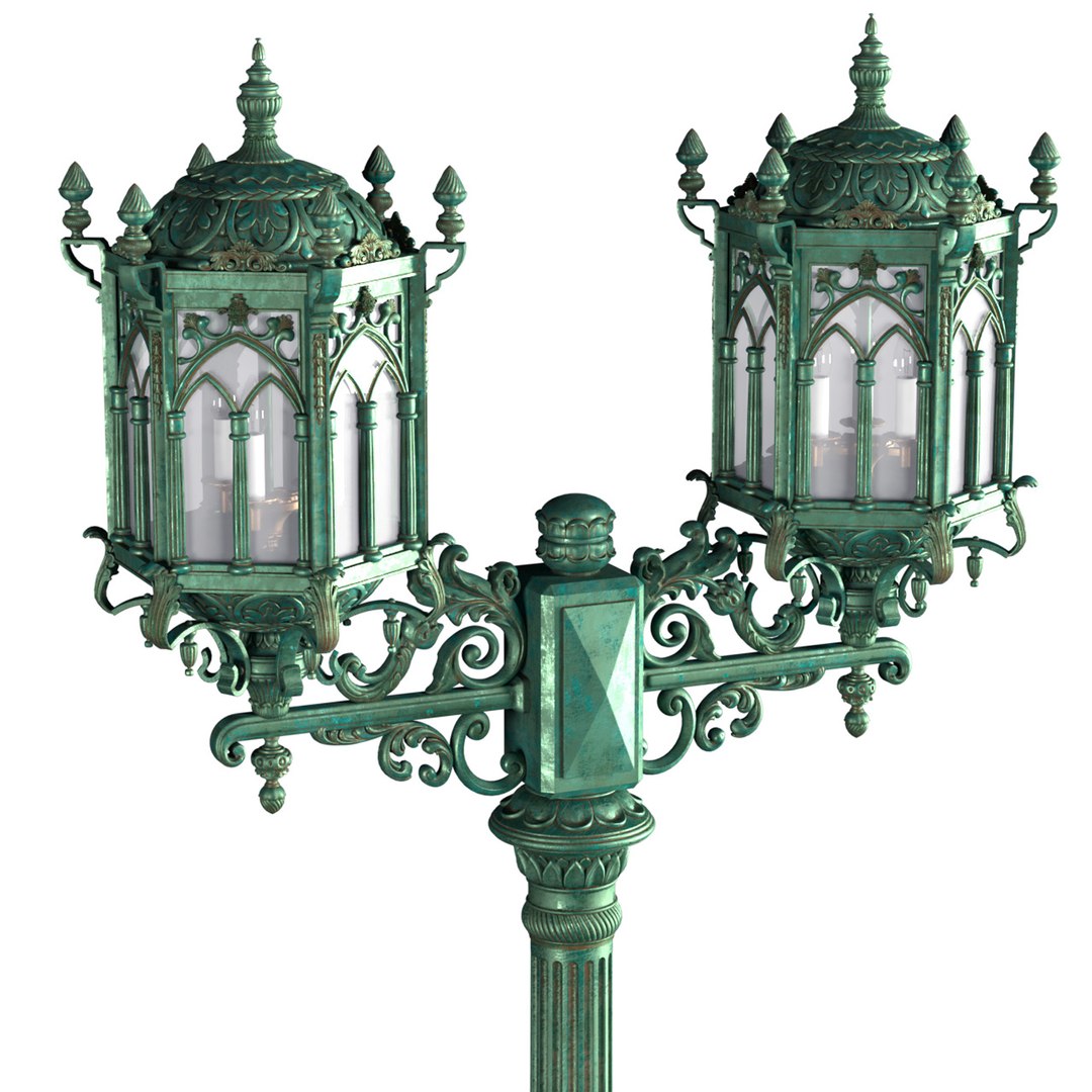 Eastern Copper Street Lamp Lantern 3D Model - TurboSquid 1988327