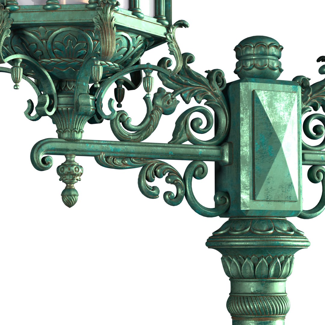 Eastern Copper Street Lamp Lantern 3D Model - TurboSquid 1988327