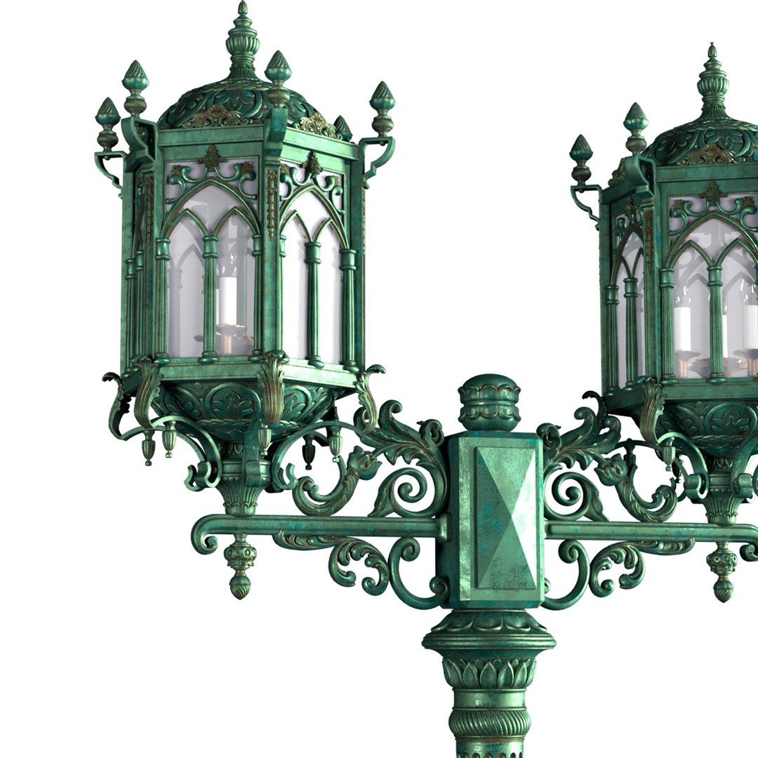Eastern Copper Street Lamp Lantern 3D Model - TurboSquid 1988327