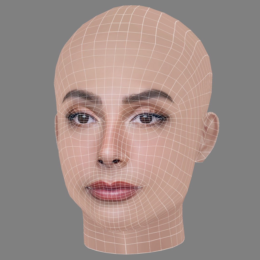 3D Maria Chacon Head - No Hair - Low Poly Head For Game - TurboSquid ...