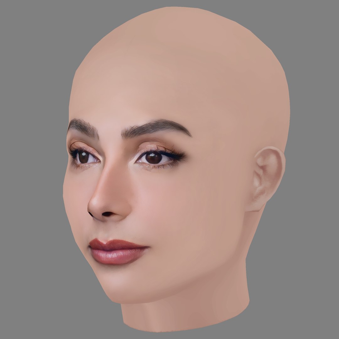 3D Maria Chacon Head - No Hair - Low Poly Head For Game - TurboSquid ...