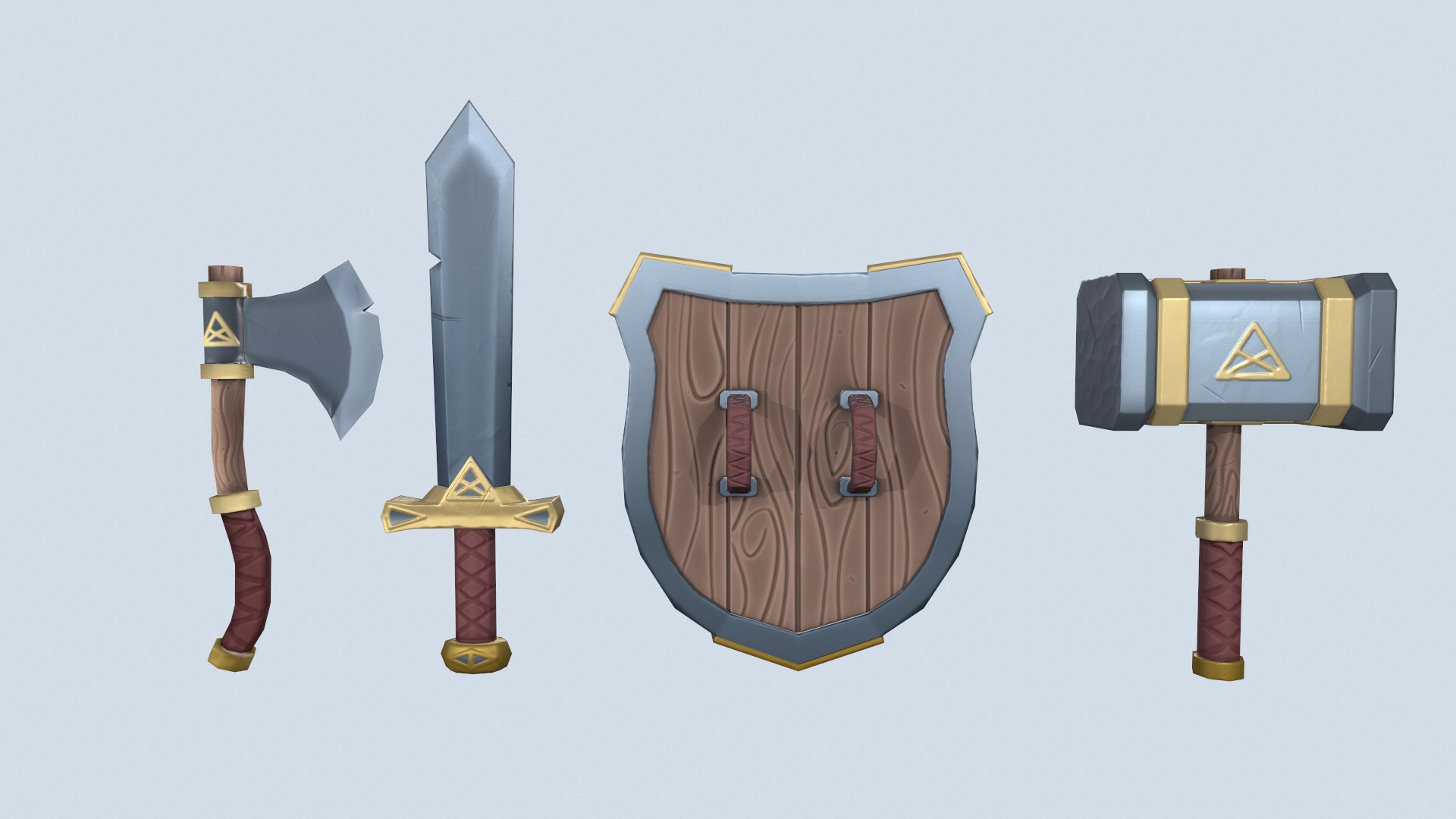 3D Basic Stylized Weapons - TurboSquid 1855991