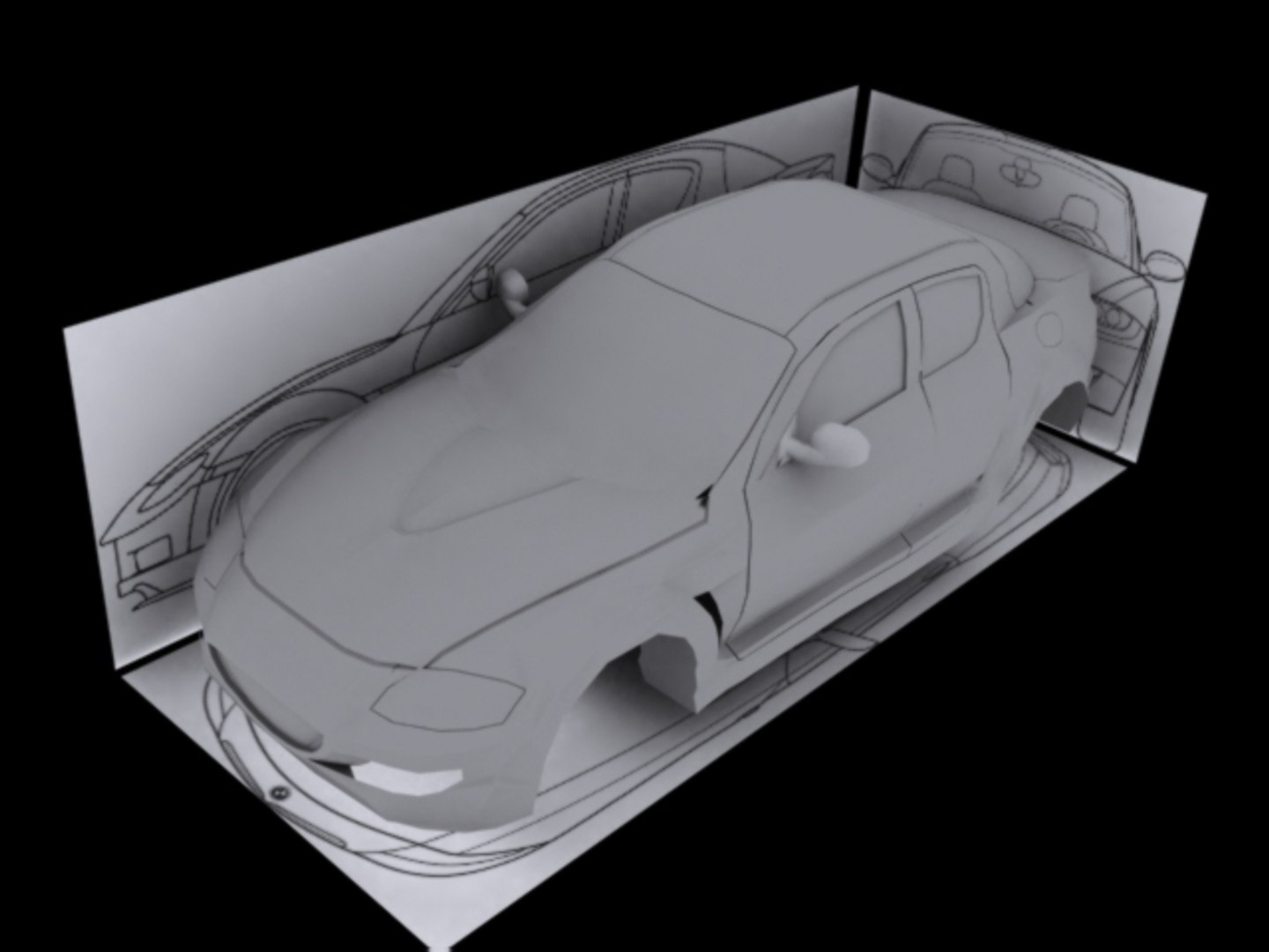 Car Rx-8 Body 3d Max