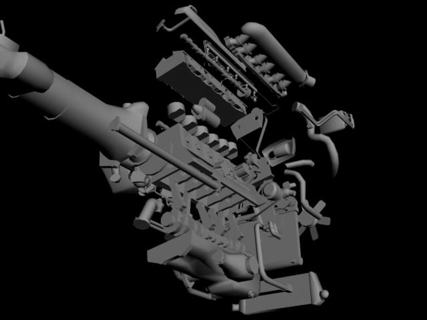 3d Model Nissan Rb26dett Engine