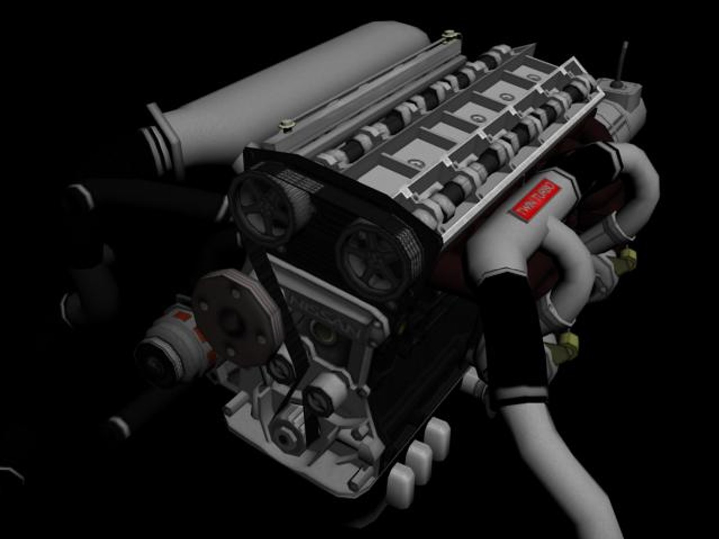 3d Model Nissan Rb26dett Engine