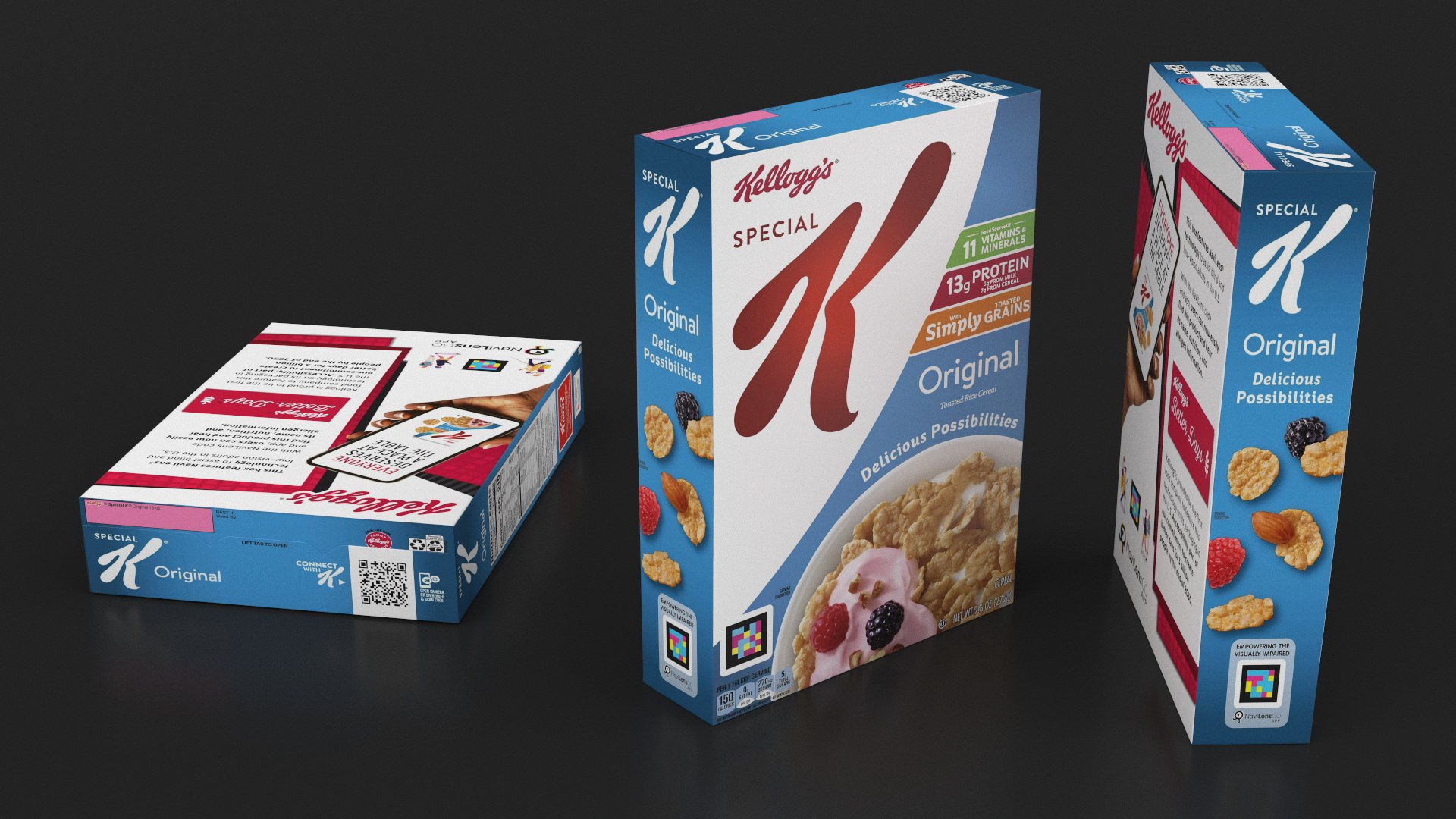 3D Original Cereal Box Kelloggs Model - TurboSquid 2345970