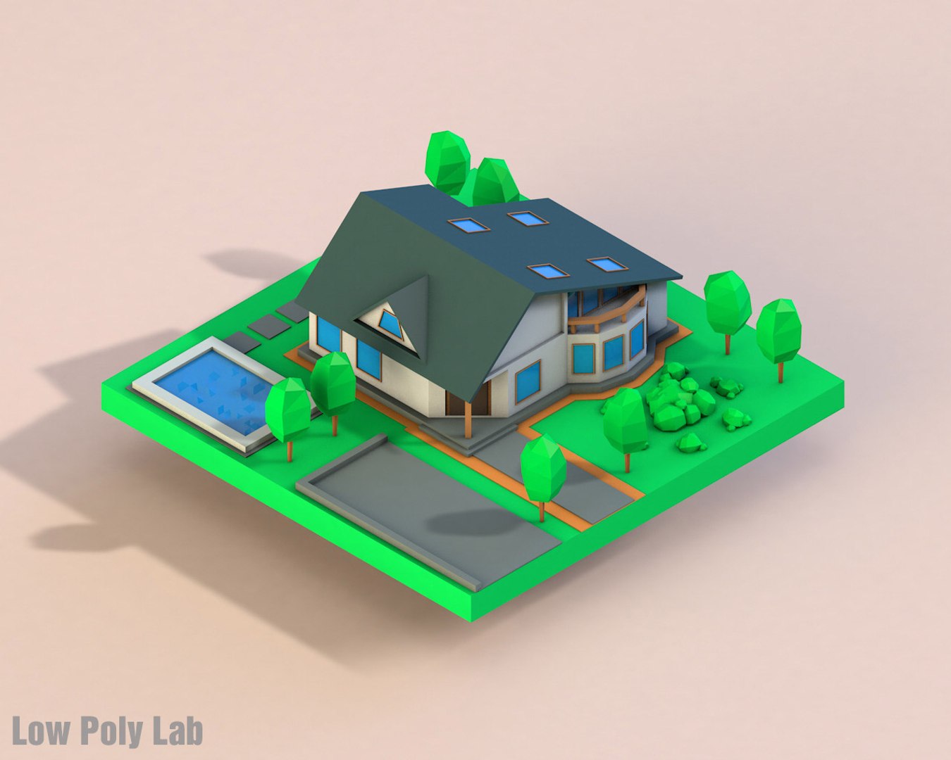 3d Cartoon House Model