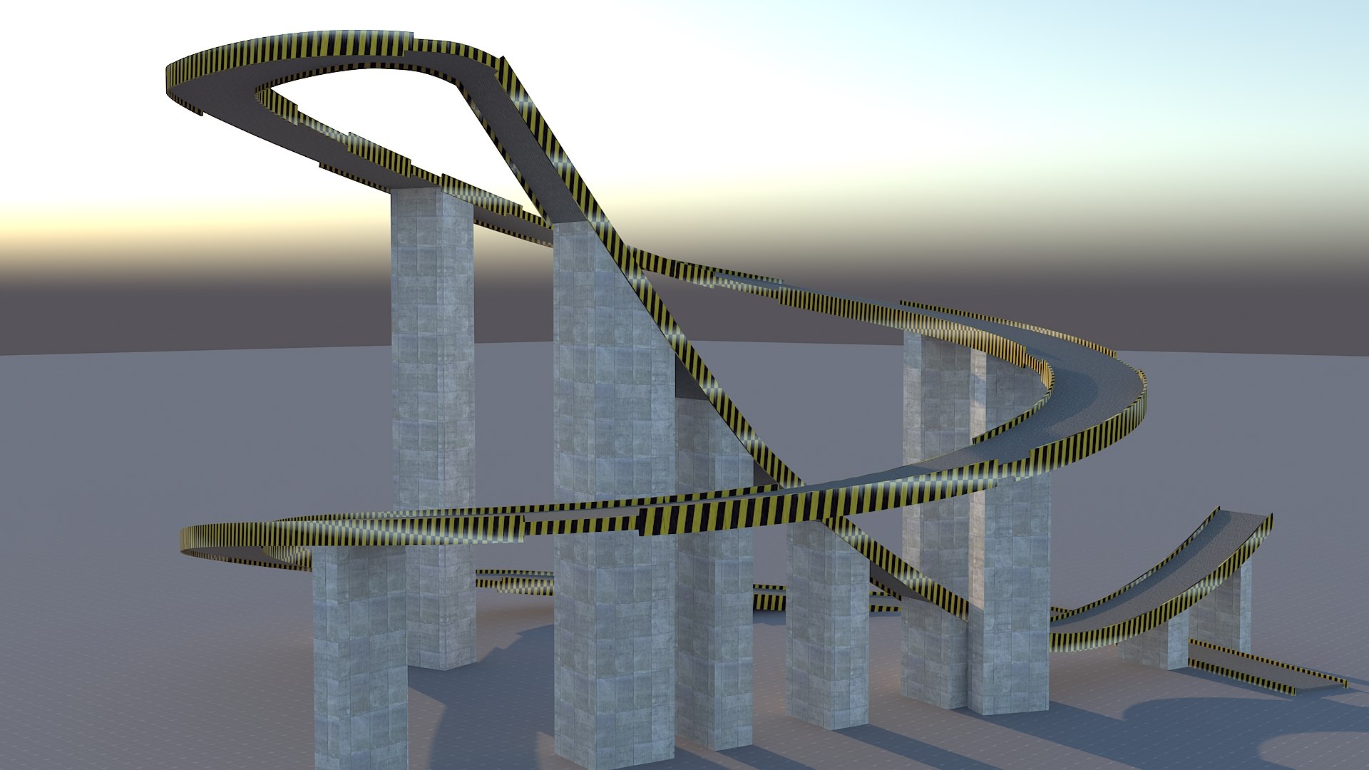 Big Bridge Stunt Jump 3D Model - TurboSquid 1290625