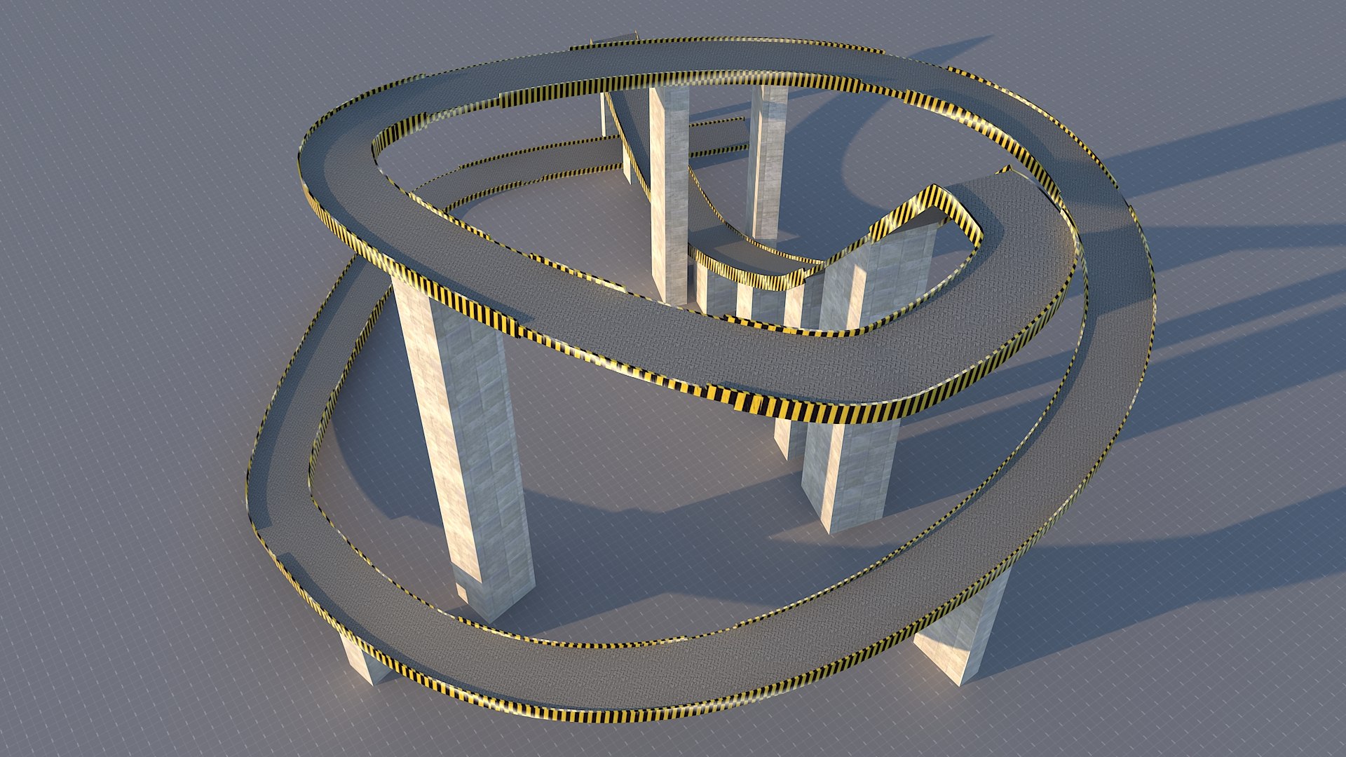 Big Bridge Stunt Jump 3D Model - TurboSquid 1290625