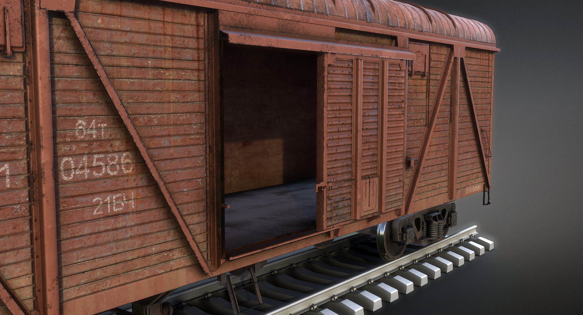 Low-poly cargo car boxcar 3D model - TurboSquid 1196176