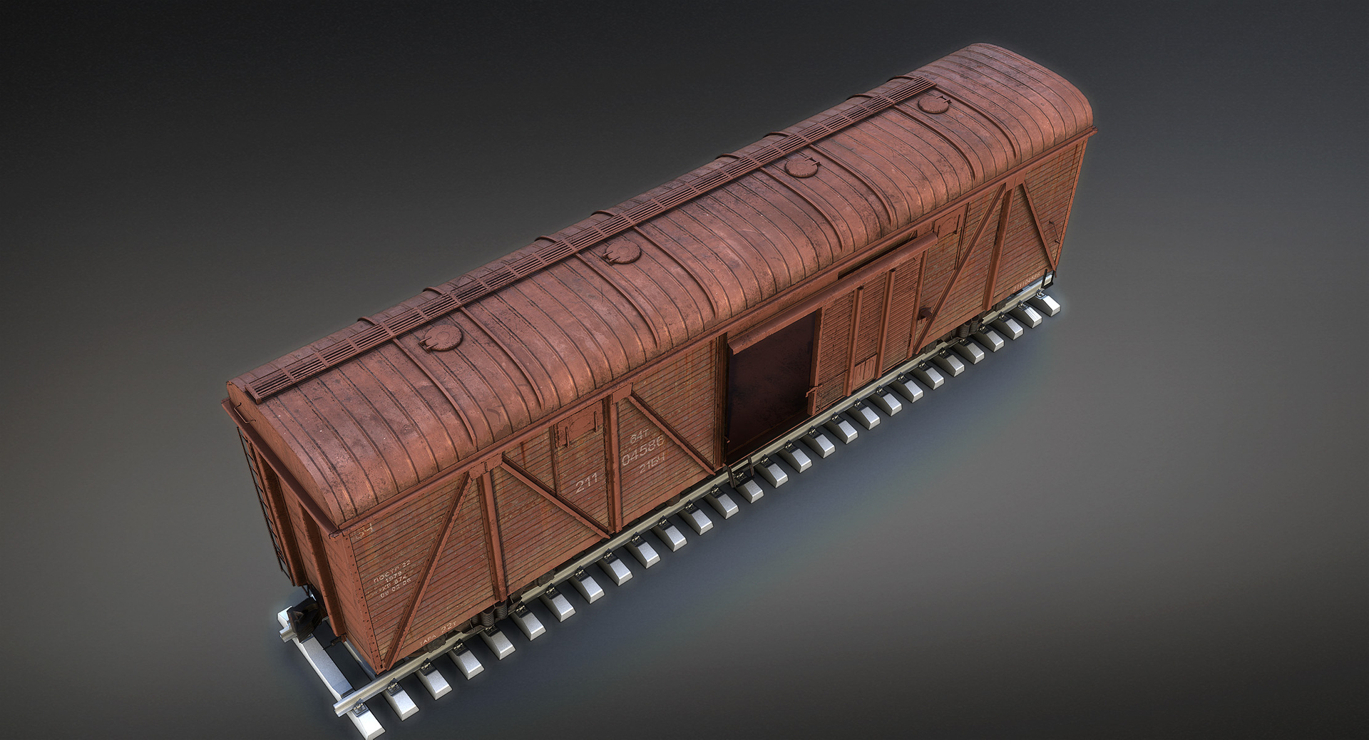 Low-poly cargo car boxcar 3D model - TurboSquid 1196176