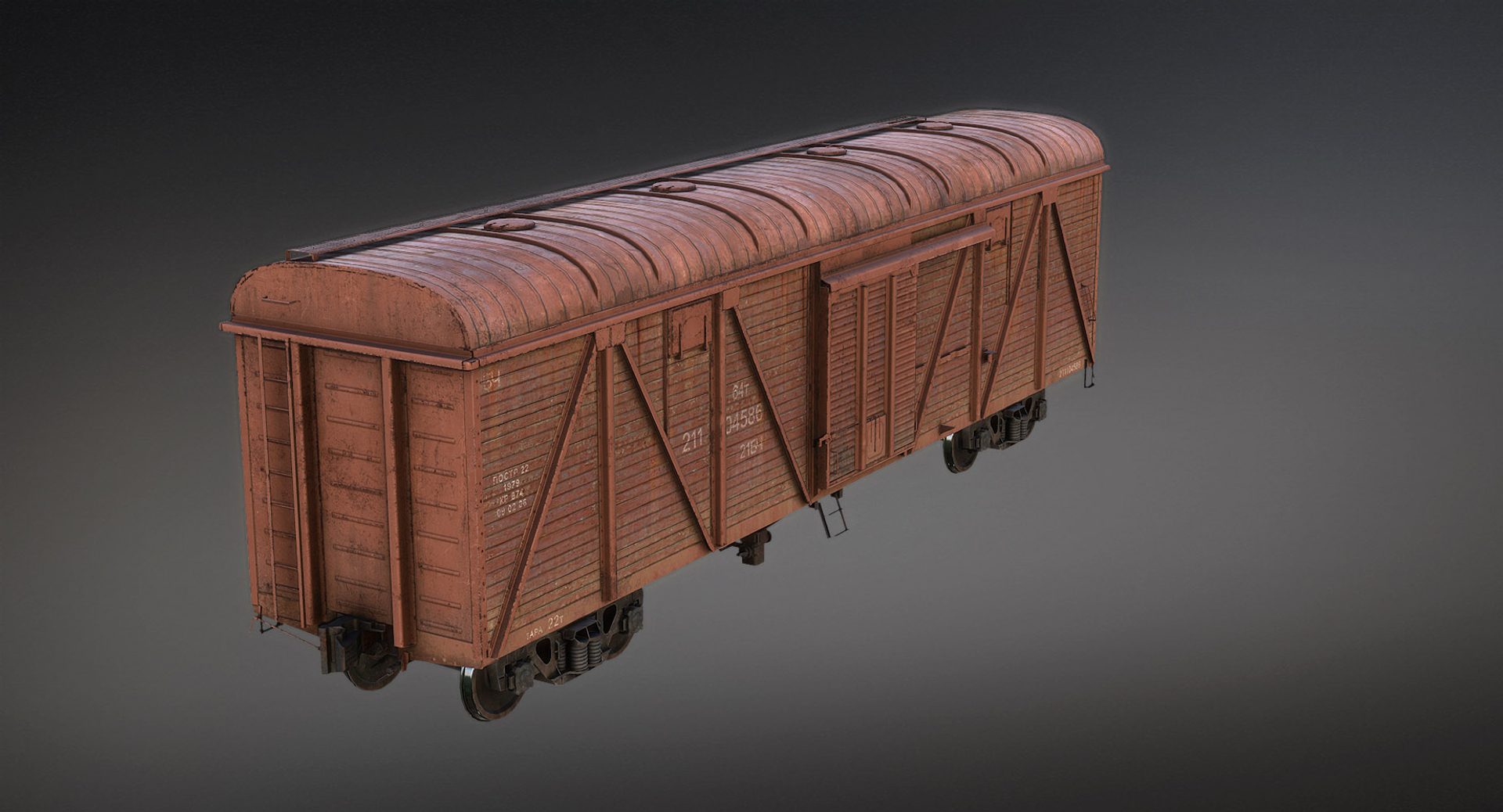 Low-poly cargo car boxcar 3D model - TurboSquid 1196176