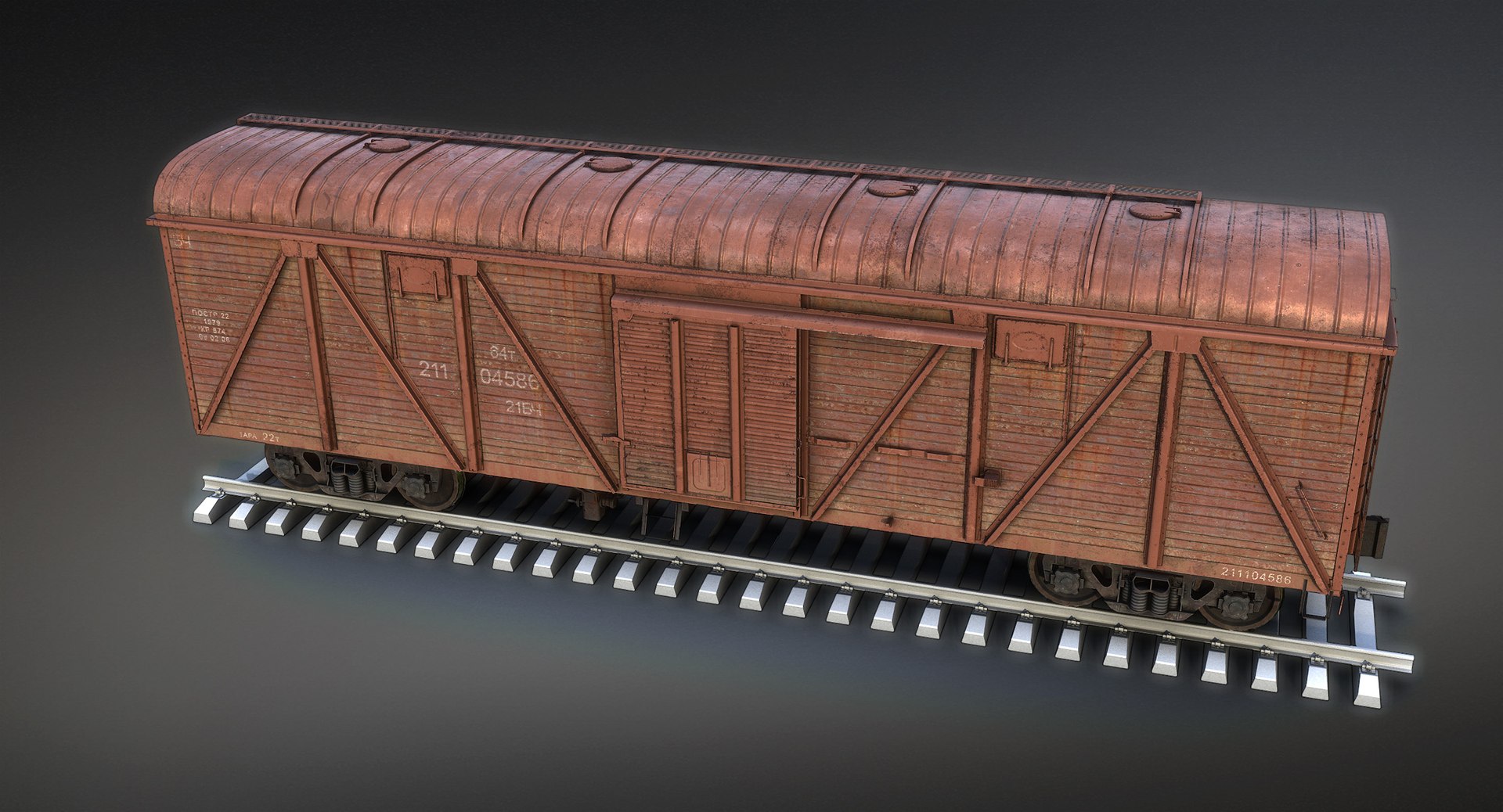 Low-poly cargo car boxcar 3D model - TurboSquid 1196176