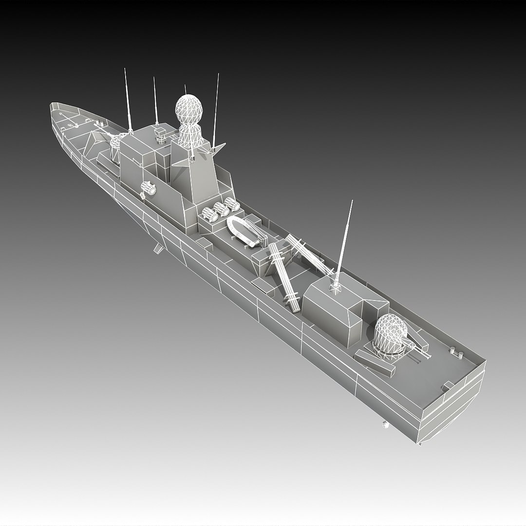 3d Lurssen Tnc 45 Camouflage Model