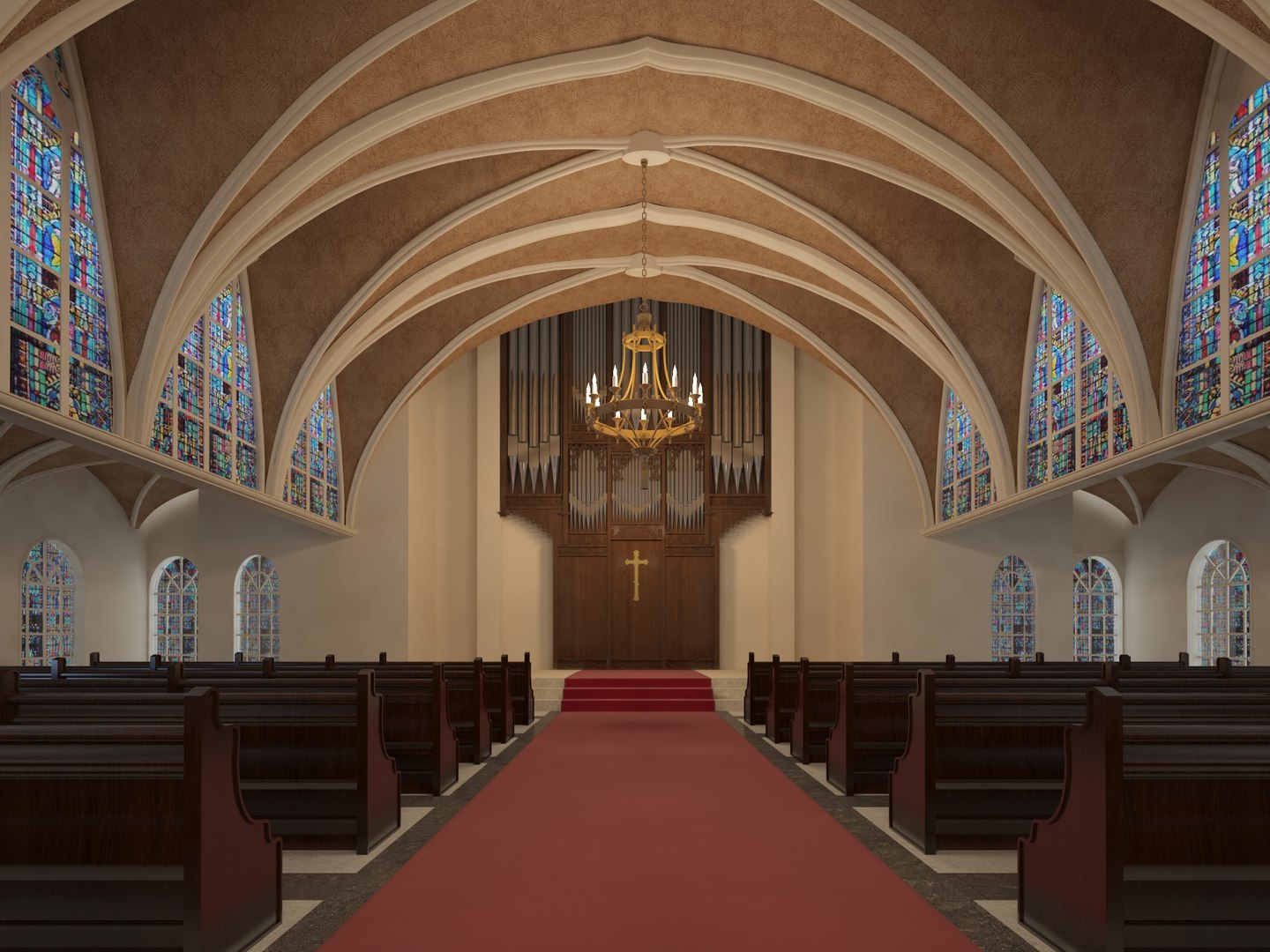 Church Interior 02 3D Model - TurboSquid 2151291