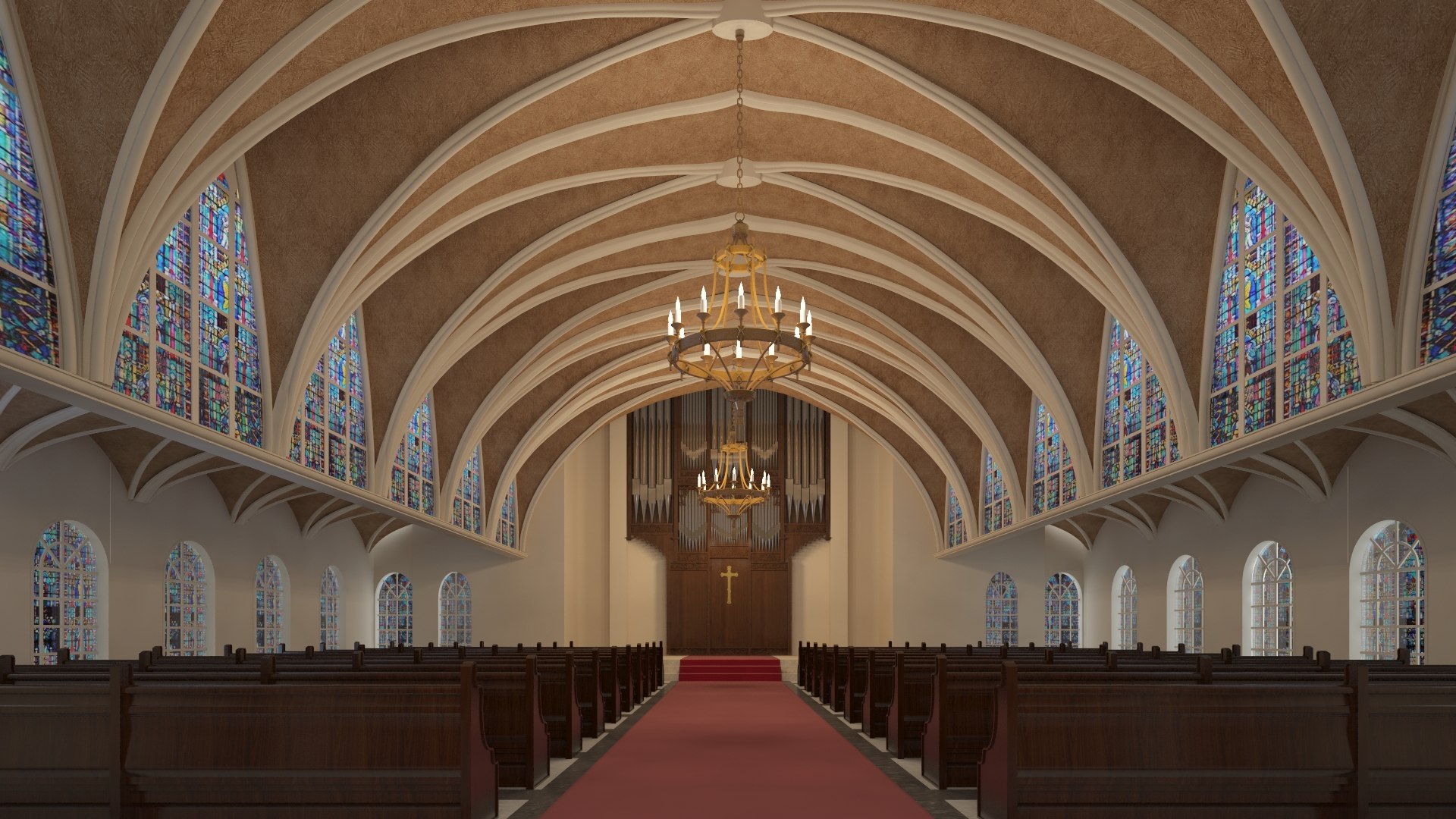 Church Interior 02 3D Model - TurboSquid 2151291