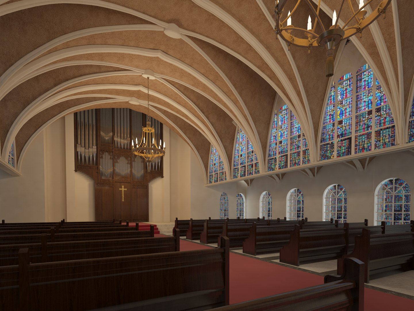 Church Interior 02 3D Model - TurboSquid 2151291