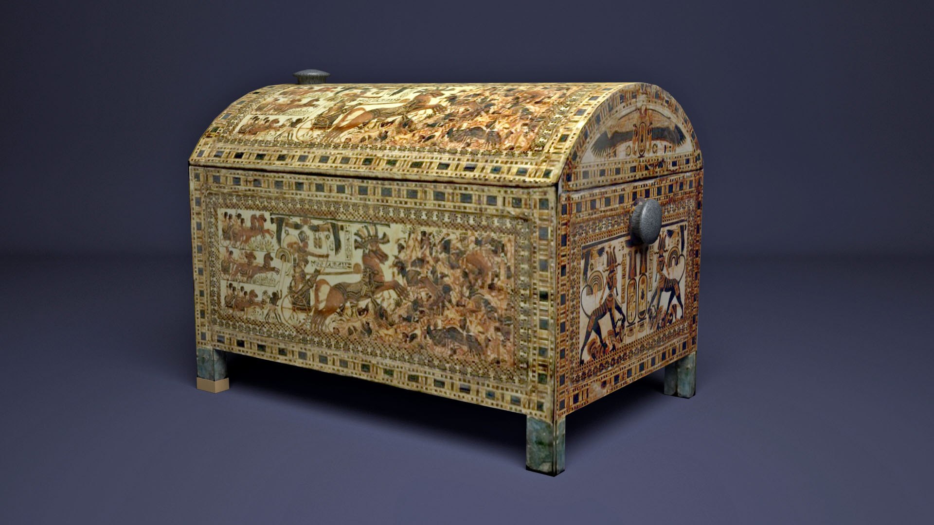 3D egyptian king tutankhamun chest - TurboSquid 1317663