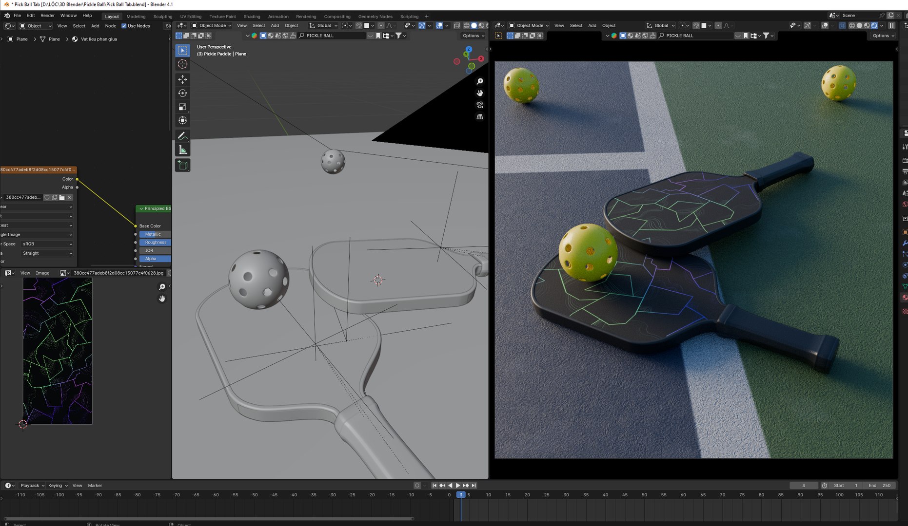 Pickle Ball 3D Low Poly Model - TurboSquid 2292313