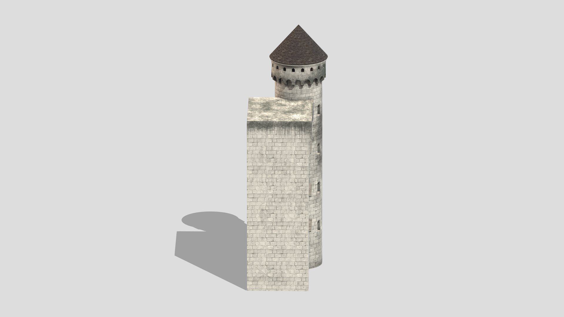 Castle Medieval Middle Ages 02 Low Poly PBR Realistic 3D Model ...