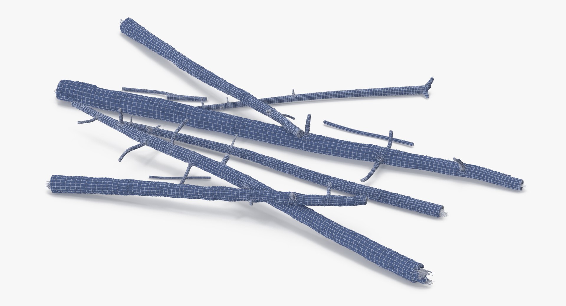 3d Fallen Logs Pine 02 Model