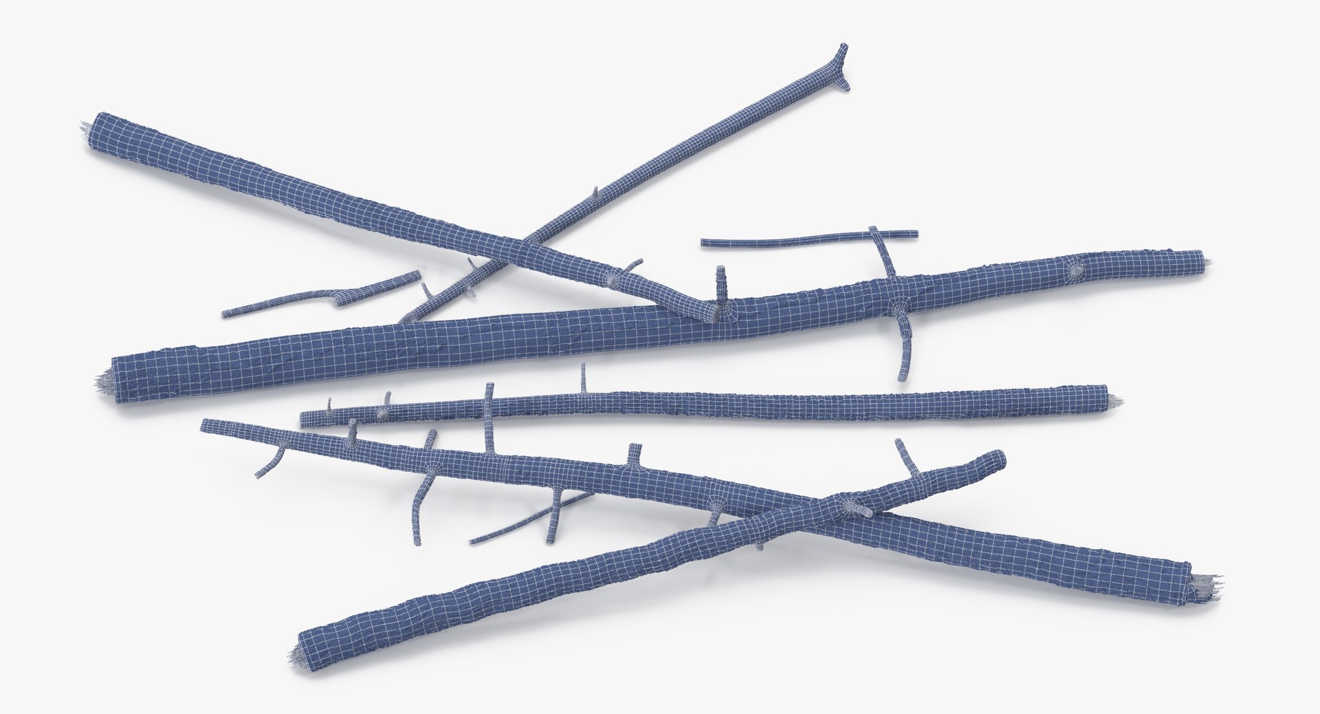 3d Fallen Logs Pine 02 Model