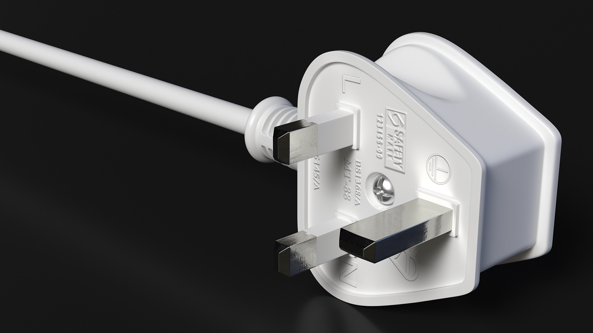 Type G Electric Plug White Rigged 3D model - TurboSquid 2042172